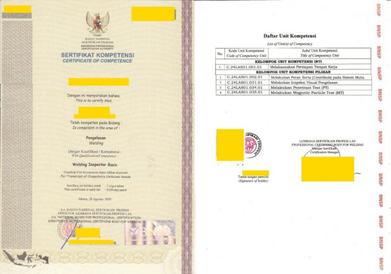 Uji Kompetensi - Sertifikasi BNSP